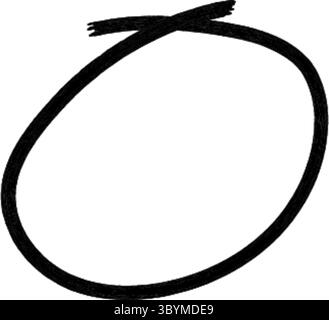 Circle freehand drawing, hand drawn scribble, doodle, sketch shape ...