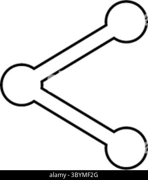 data sharing line icon, outline symbol, vector illustration, concept ...