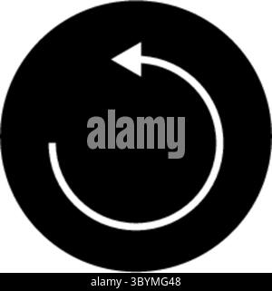 Undo black glyph ui icon Stock Vector Image & Art - Alamy