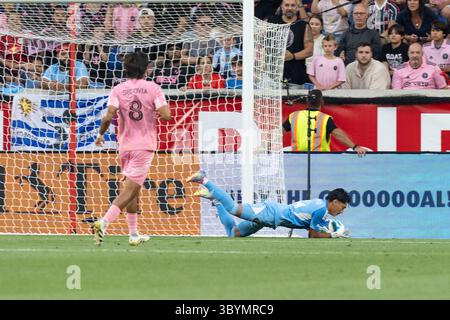 Inter Miami goalkeeper Rocco Ríos Novo (34) during the national anthem ...