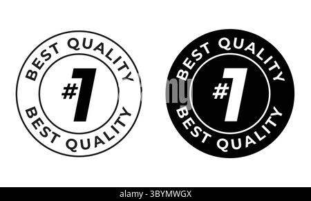 Number One Best Quality Badge for Premium Product Certification Stock ...