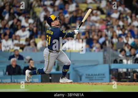 Milwaukee Brewers' Caleb Durbin in action during a baseball game ...