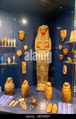 Moscow, Russia, July 14, 2025 A statue of Anubis, the ancient Egyptian ...