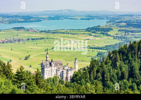 lake Forggensee, Schloss Neuschwanstein Castle Schwangau Schwaben ...
