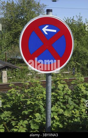 Absolute stopping ban, traffic sign on a brick wall, Germany Stock ...