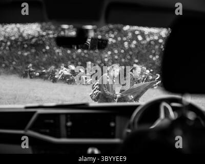 Mini Cooper car bonnet with rain drops Stock Photo - Alamy
