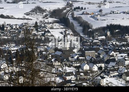 Landscape from the germand city Hallenberg at winter Stock Photo - Alamy