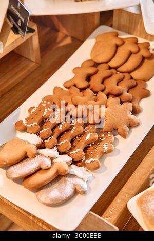 Various selection of Gingerbread cookies with sugar icing. Decorated in ...