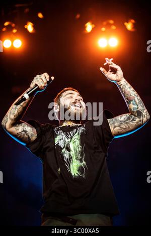 American rapper Post Malone performs during the Rock in Rio music ...