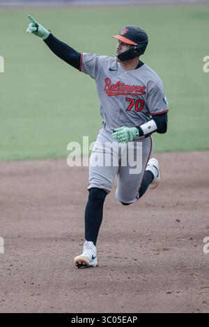 Baltimore Orioles' Alex Jackson in action during baseball game, Tuesday ...