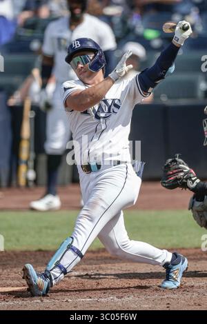 Tampa Bay Rays' Ha-Seong Kim hits an RBI double against the Seattle ...