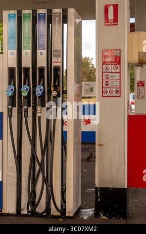 Petrol Station with Fire Extinguisher Stock Photo - Alamy