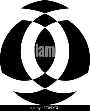 Abstract op-art element. Optical, visual art, artistic element ...