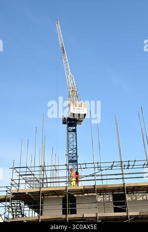 Construction Crane site at Premier Inn Hotel, Bognor Regis UK Stock ...