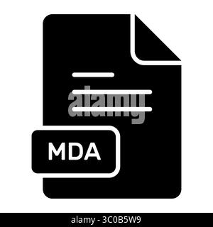 An amazing vector icon of MDA file, editable design Stock Vector Image ...