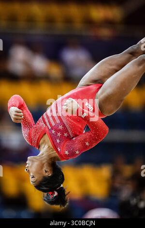 October 30, 2018: Simone Biles of Â United States during Balancing Beam ...
