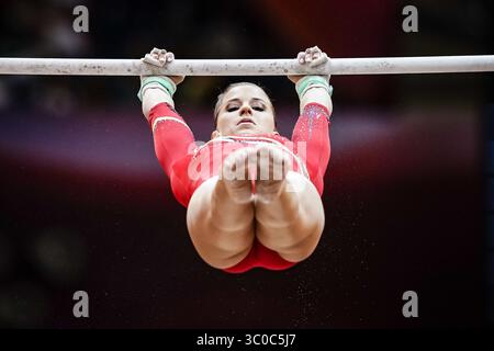 Elisabeth Seitz of Germany during uneven bars for women at the 49th FIG ...