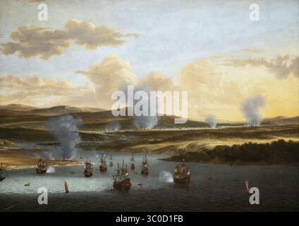 Battle of Medway painting by Willem Schellinks Stock Photo - Alamy