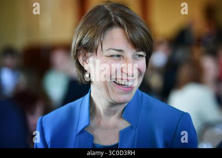 U.S. Sen Amy Klobuchar, D-Minn, arrives at the John F. Kennedy ...