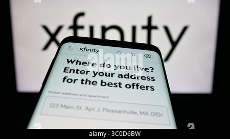 Xfinity logo on phone screen stock image Stock Photo - Alamy