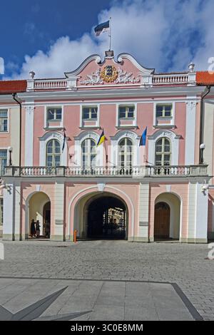 Toompea castle, building of Estonian Parliament in Tallinn, Estonia ...