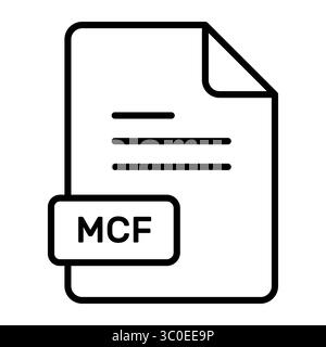 An amazing vector icon of MCF file, editable design Stock Vector Image ...