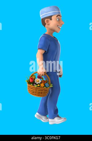 Fun 3D Cartoon Scrubs Animation Stock Photo - Alamy