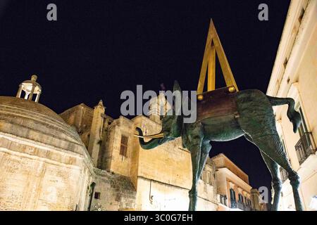 The dali elephant during the Salvador Dali Exhibition in Matera ...