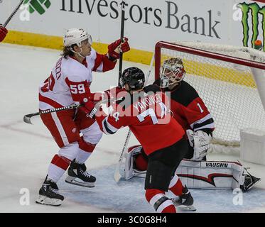 New Jersey Devils defenseman Egor Yakovlev (74) during the NHL game ...