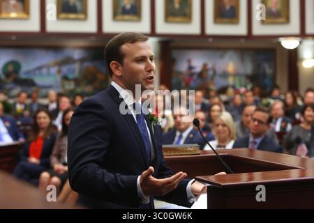 Rep. Chris Sprowls, R-Palm Harbor, left, confers with Rep. Jay Trumbull ...