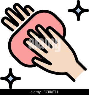 Human disinfection color line icon. Isolated vector element Stock ...