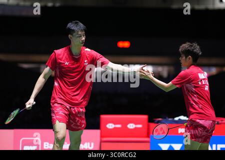Yan Zhe FENG and Dong Ping HUANG during the final of Yonex French Open ...