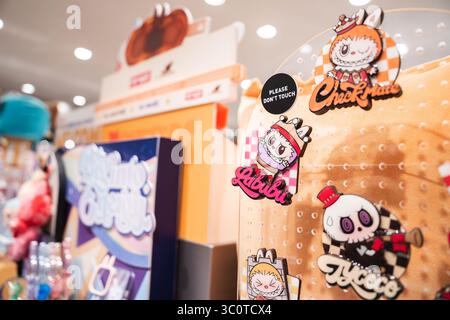 The LABUBU and Molly dolls display at the POP MART store on January 23 ...