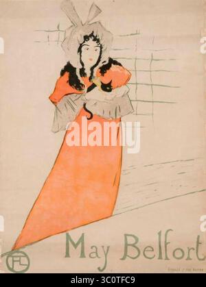 May Belfort. Henri de Toulouse-Lautrec. 1895 Stock Photo - Alamy