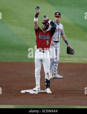 Arizona Diamondbacks' Blaze Alexander hits a two-run home run during ...