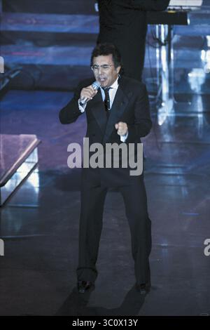 The italian singer Al Bano, born Albano Carrisi, smiles with his mother ...