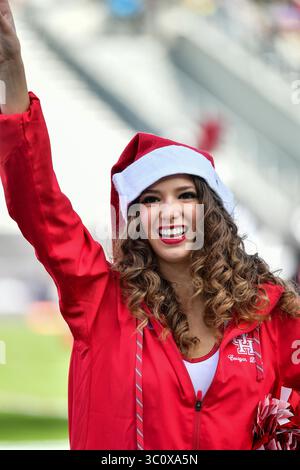 Houston Cougars cheerleader during the Lockheed Martin Armed Forces ...