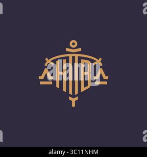 HB initial monogram logo with scale and pillar style design ideas Stock ...