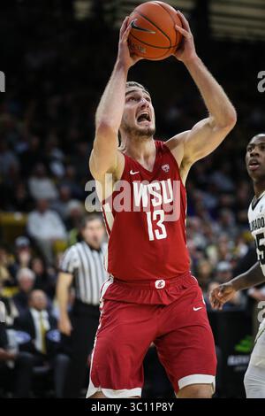 Washington State forward Jeff Pollard, left, shoots over Arizona ...