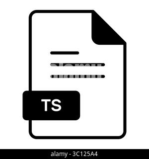 An amazing vector icon of TS file, editable design Stock Vector Image ...