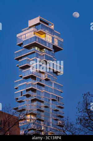 Jenga tower building at 56 Leonard street in downtown Manhattan NYC ...