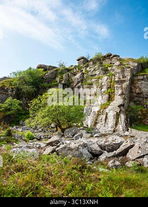 The disused Holwell Tor Quarry in Dartmoor National Park, Devon ...