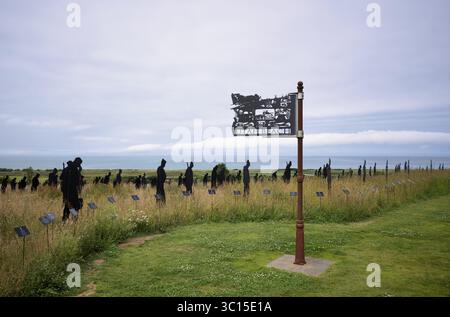 Installation, sign Utah Beach, Standing with Giants, honours the ...