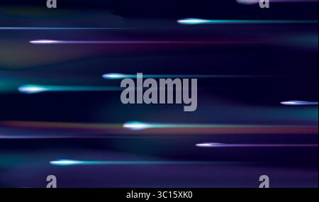 Multicolored light trails abstract. Motion blur effect, separated lines ...