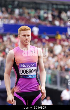 Charlie Dobson in the Men's 400m Heats during day one of the Novuna UK ...