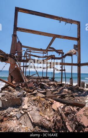 Damage from The Palisades Fire along Pacific Coast Highway in Malibu ...