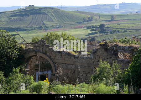 ITALY, Sicily, lost places, ghost town Poggioreale Vecchia, destroyed ...