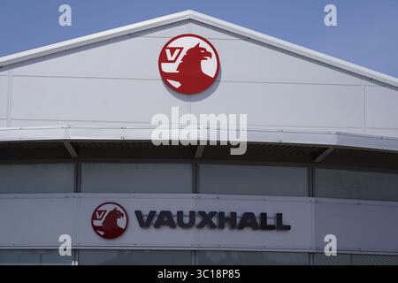Vauxhall cars Corporate logo signs in Barnsley, South Yorkshire, United ...