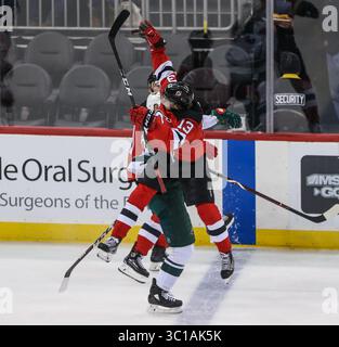 New Jersey Devils center Nico Hischier (13) in the second period of an ...