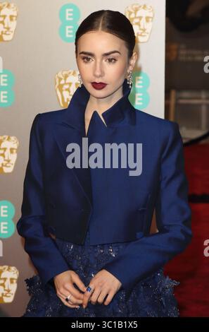 London, UK. Lily Collins at EE British Academy Film Awards 2019 at the ...